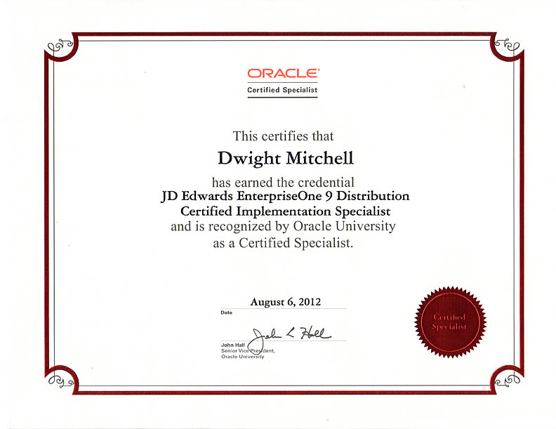 Dwight D. Mitchell, PMP, OCP, OCS - Independent Consultant | LinkedIn